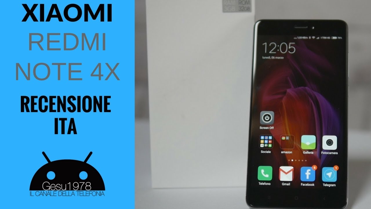 XIAOMI REDMI NOTE 4X RECENSIONE ITA - YouTube