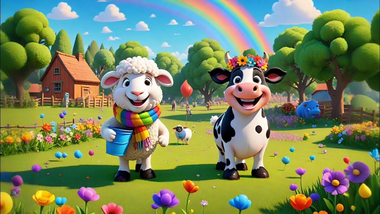 Baa Baa White Sheep & Lola the Cow Songs! | Farm Animal Fun for Kids ...