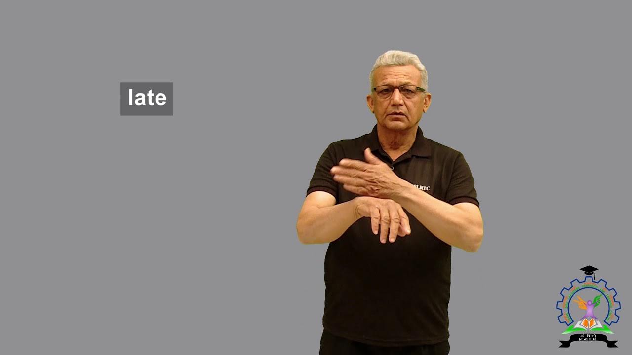 late (sign 1) - YouTube