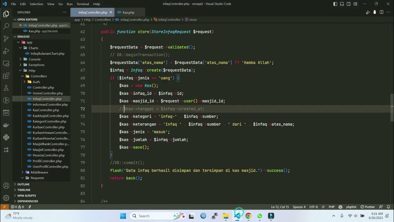 Laravel #56 Langsung Praktik Belajar Database Transaction di Laravel - YouTube
