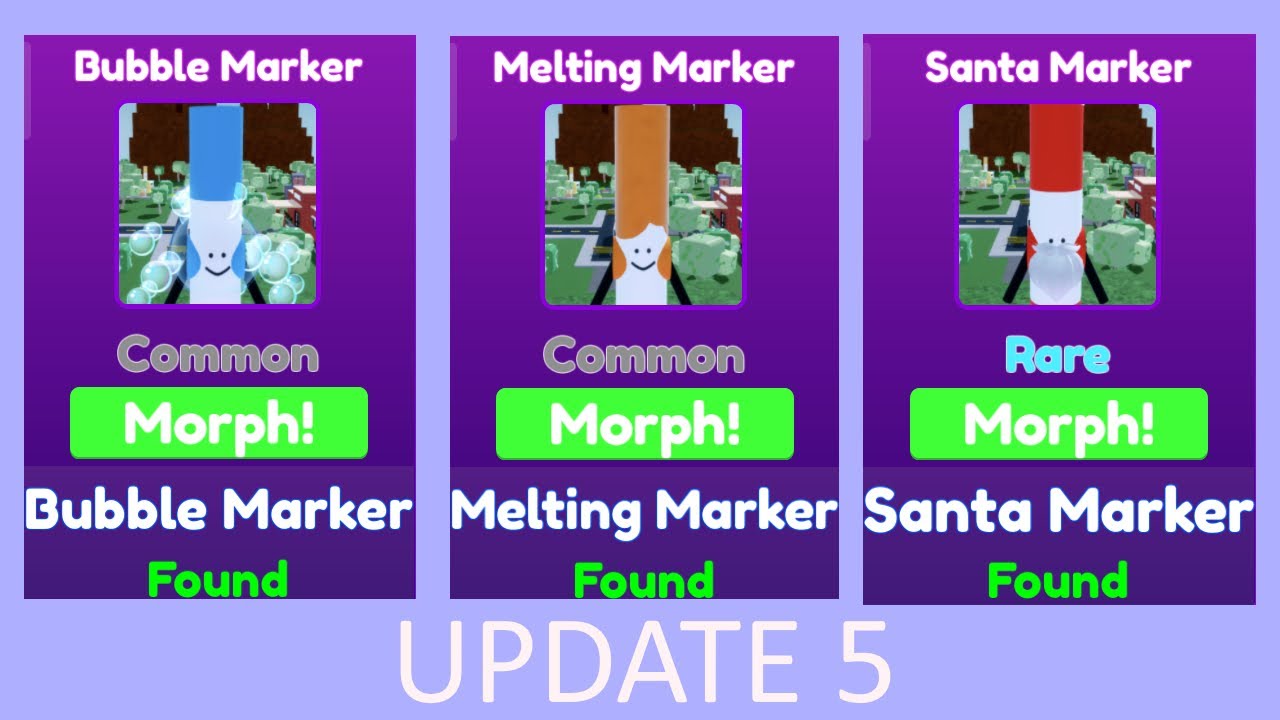 Roblox - Find the Marker Morphs - Bubble Marker - Melting Marker ...