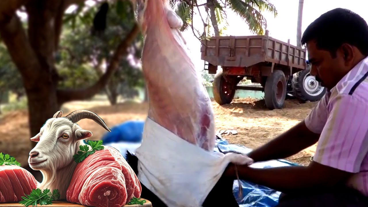 Full Goat Cutting Techniques from a Rural Village | The Ultimate Guide to Goat Meat Cuts - YouTube