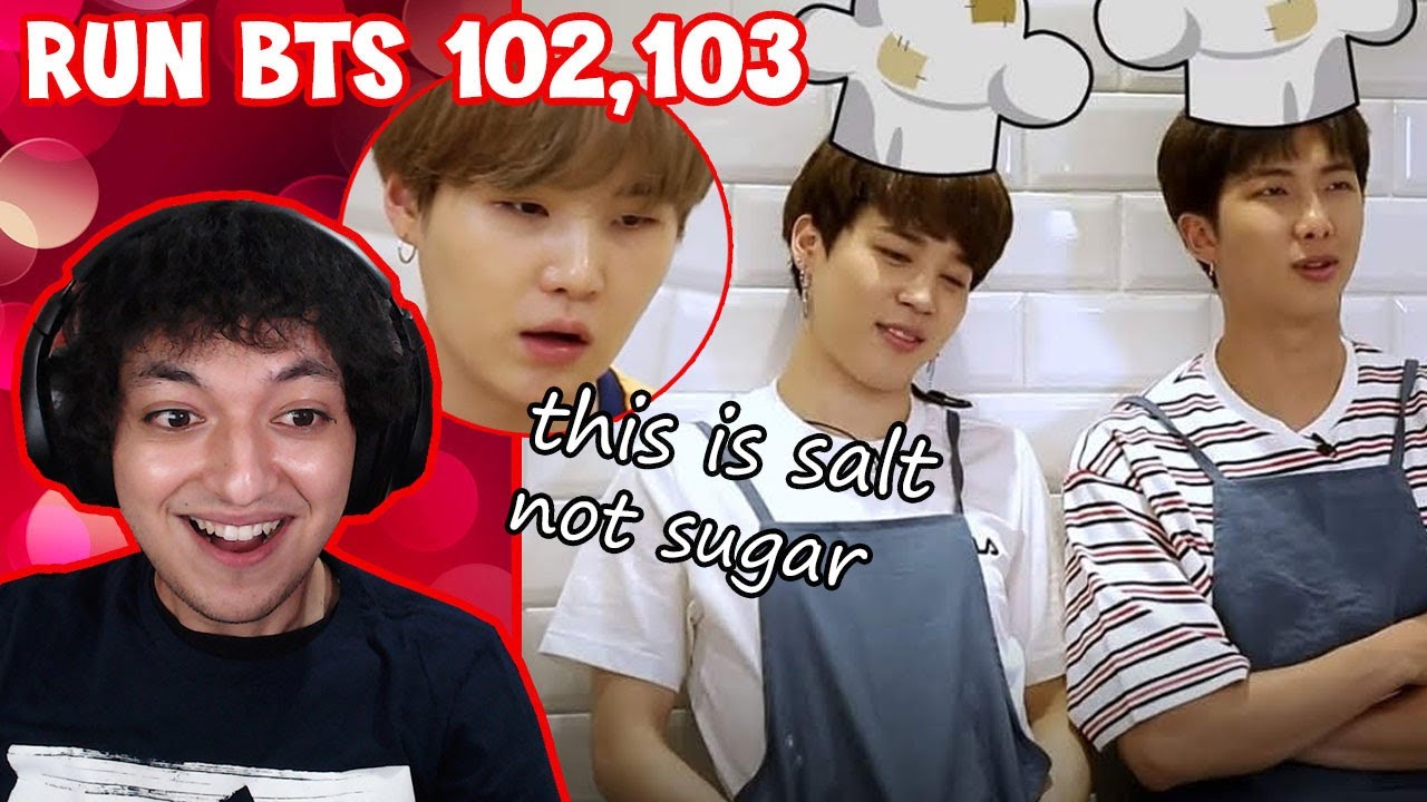 The most CHOATIC cooking team - RUN BTS 102 103 Reaction - YouTube