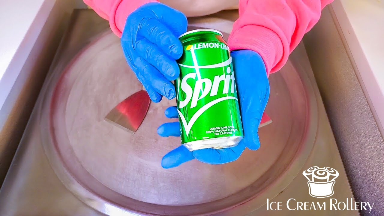 Sprite Ice Cream Rolls | Satisfying Asmr Rolled Ice Cream recipe - YouTube