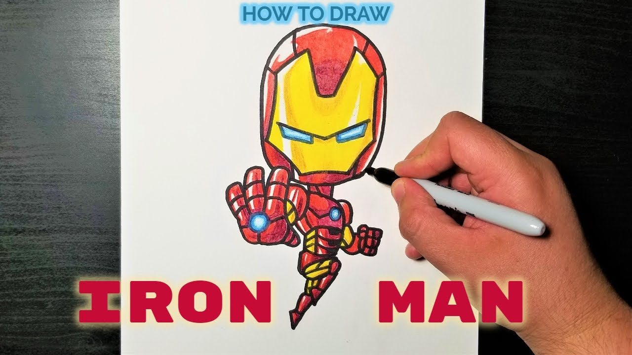 EPIC BUT CUTE IRON MAN DRAWING | speed drawing - YouTube