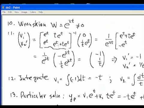 Solving a Second Order Linear Differential Equation - YouTube