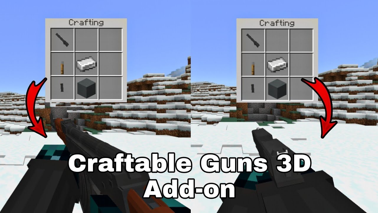 Craftable Guns 3D Add-on (15+ New Weapons!) || Showcase || MCPE ...