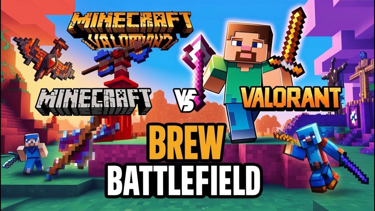 "DIAMOND SWORDS VS VANDAL RIFLES: A HARDCORE MINECRAFT VALORANT " 🤪🧟‍♀️ ...