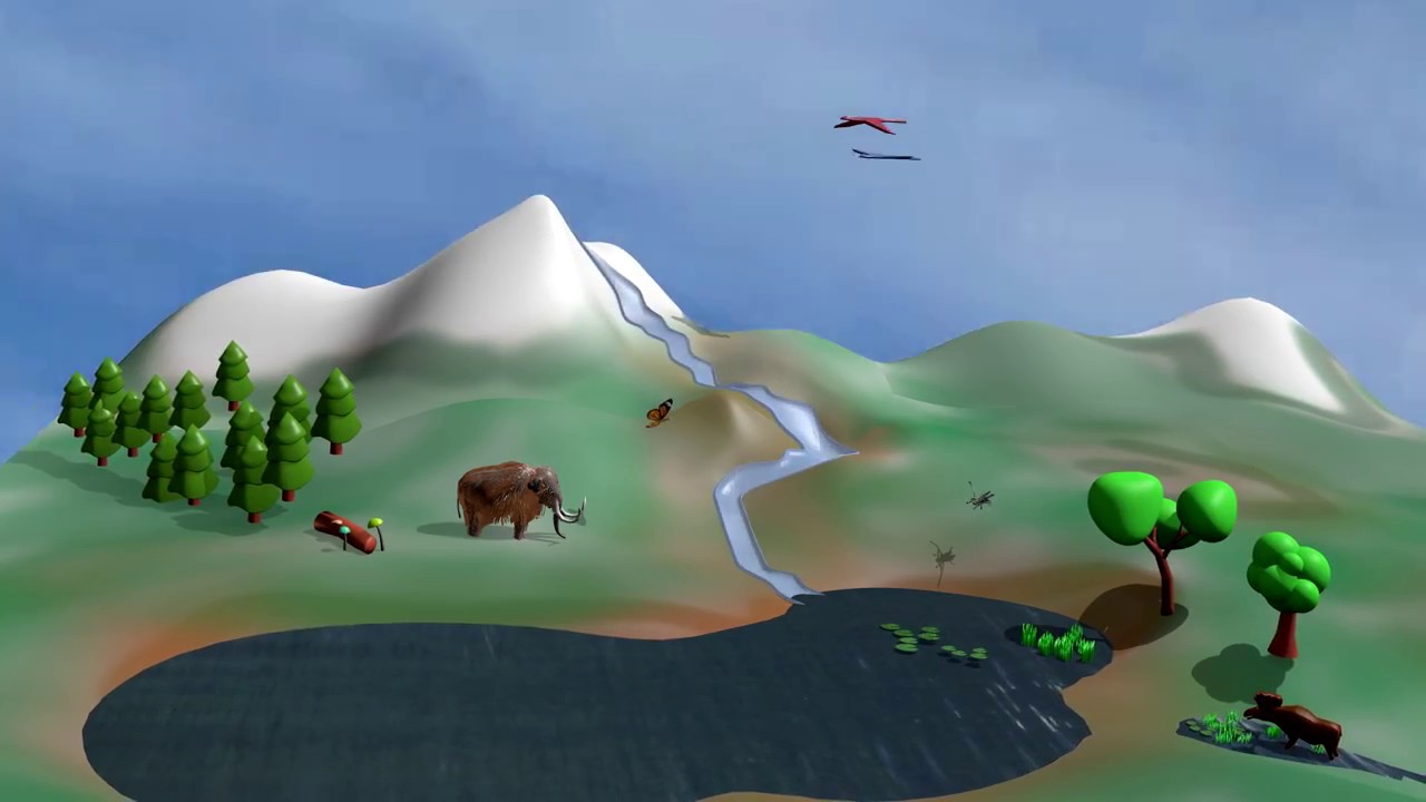 HD Animated Landscape - YouTube