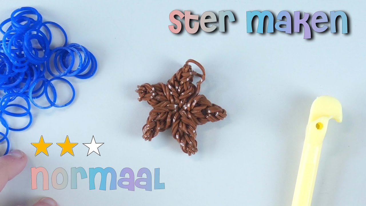 Ster Maken met Loom | Super leuk als Sleutelhanger! - YouTube