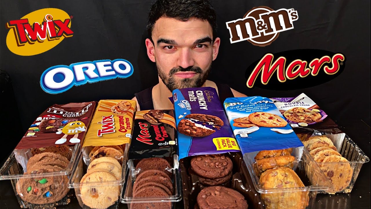 ASMR MUKBANG CHOCOLATE COOKIES PARTY TWIX MARS M&Ms OREO BOUNTY EATING SOUNDS PART 1 - YouTube