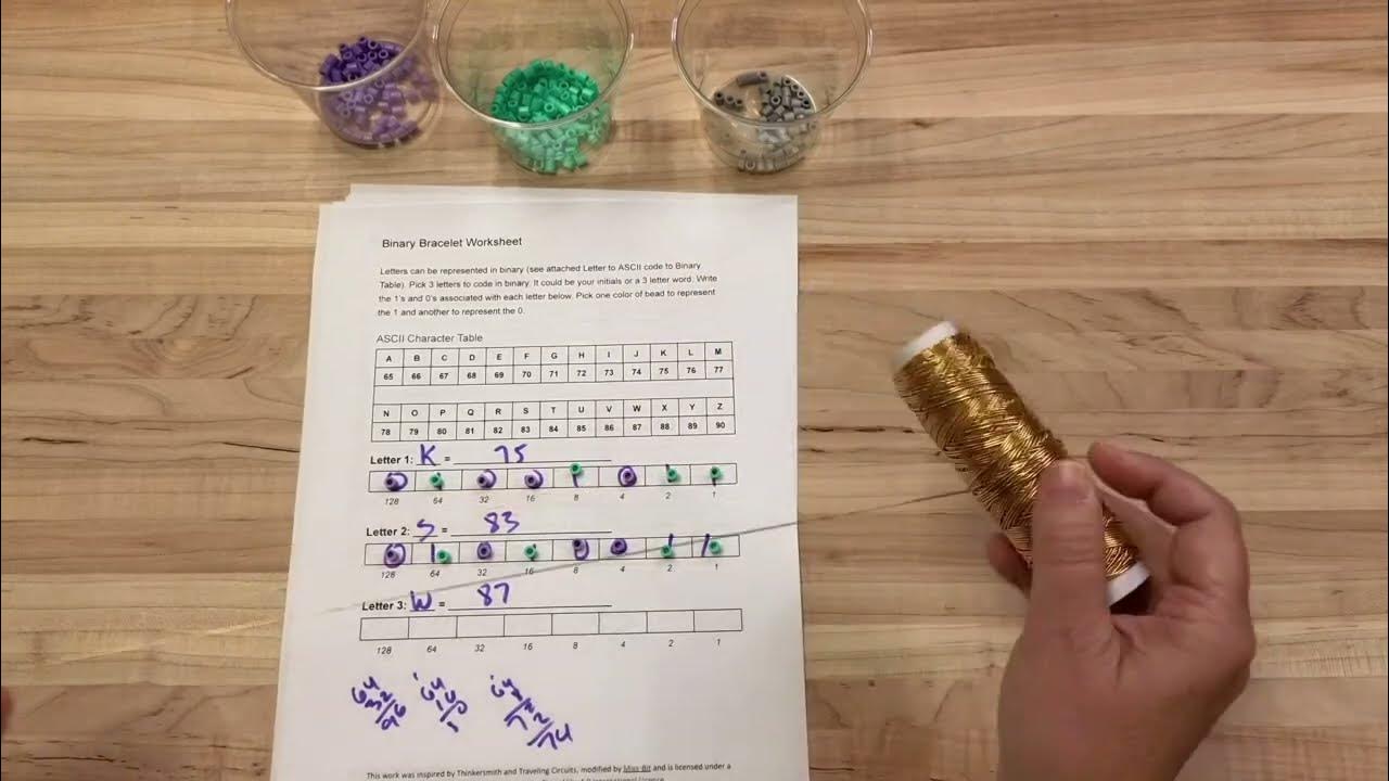 CS Unplugged: Binary Bracelets/Bookmarks - YouTube