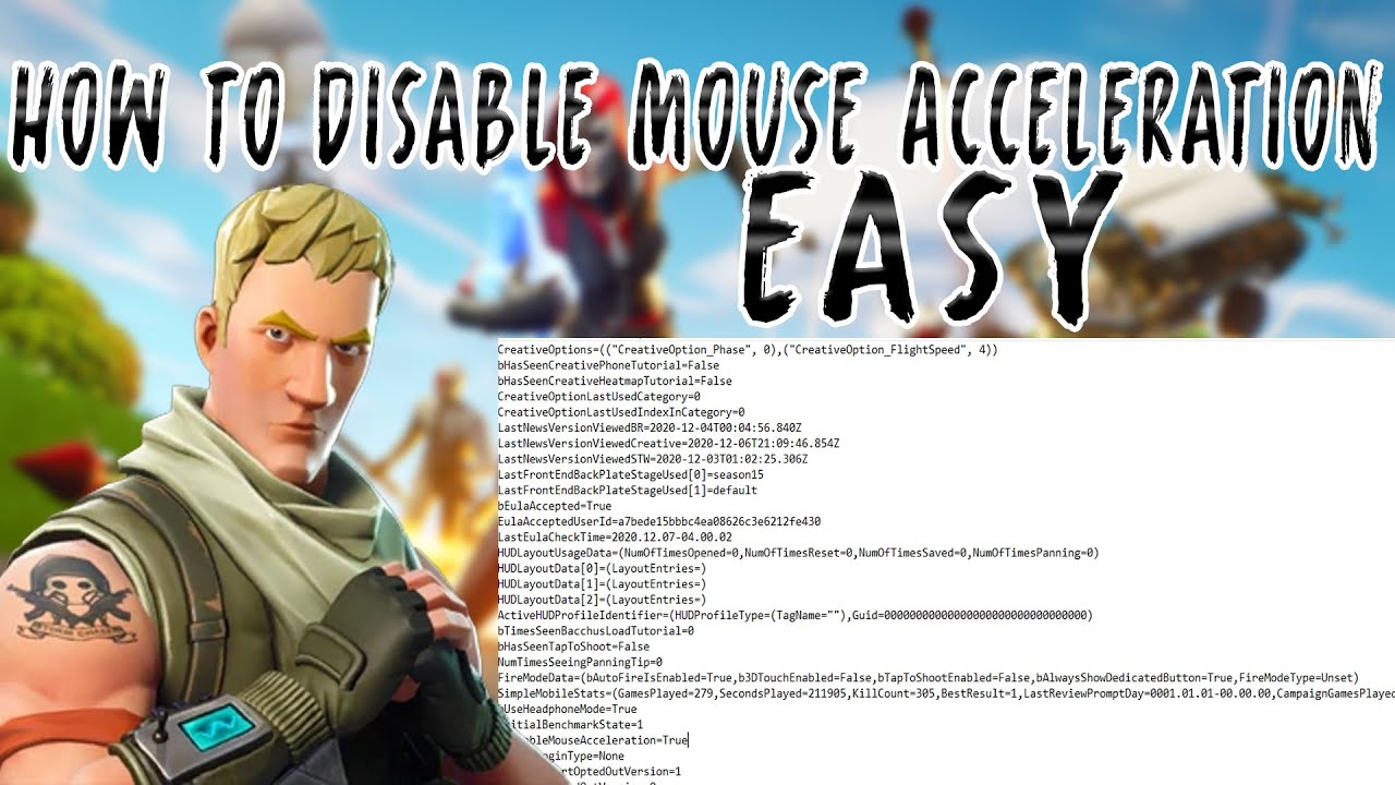 How to turn off Mouse Acceleration in fortnite files! - YouTube