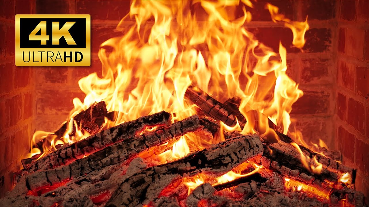 🔥 4K Fireplace Evenings of Calm | Soothing Burning Logs & Crackles for ...