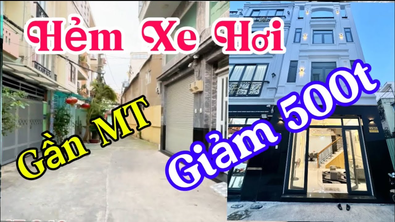 Bán nhà Bình Thạnh: HXH ngang 4,5m, xây mới 4 tầng. Giảm 500t. - YouTube