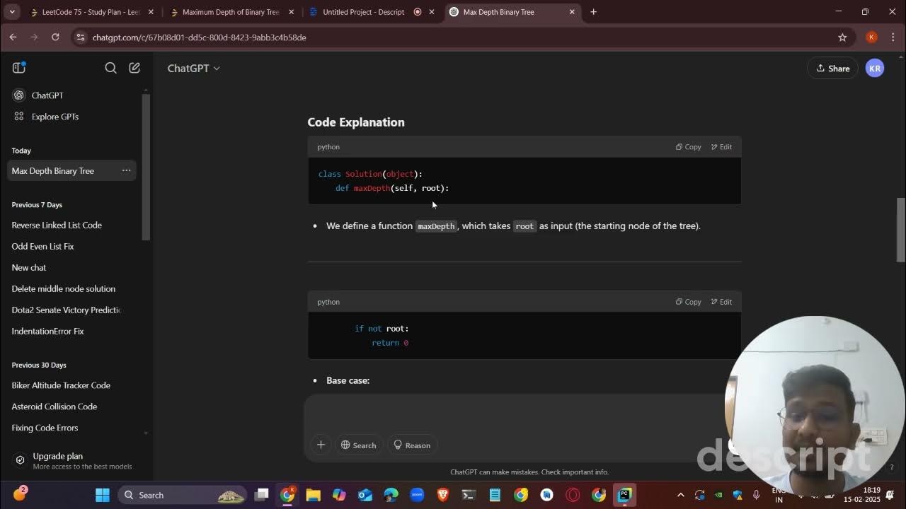LeetCode Day 35 : Maximum Depth of Binary Tree, Day 55 of python learning Series ,LeetCode in ...