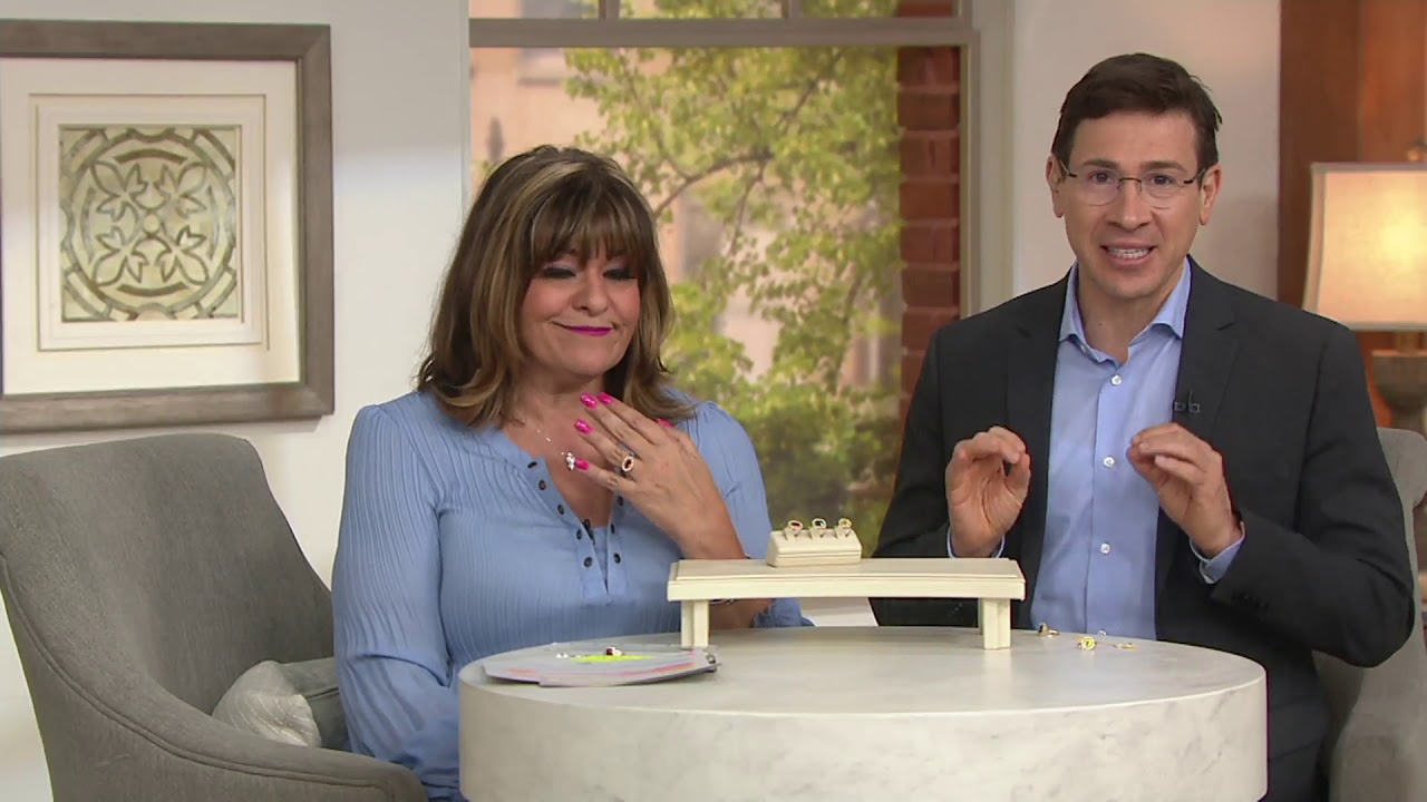 Adi Paz 14K Gold Gemstone Diamond Accent Ring on QVC - YouTube