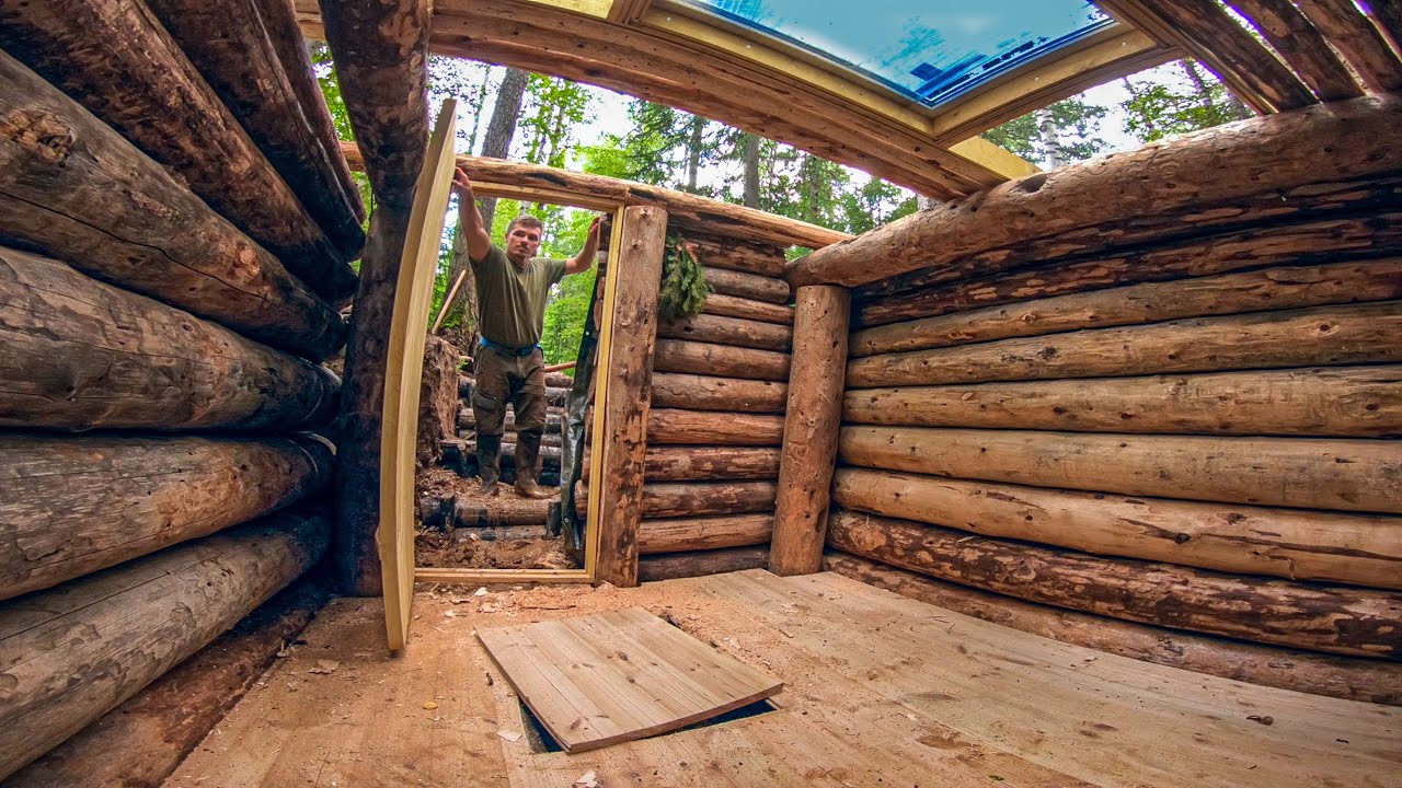 Building an Underground Shelter with Window - My BEST DUGOT | Bushcraft ...