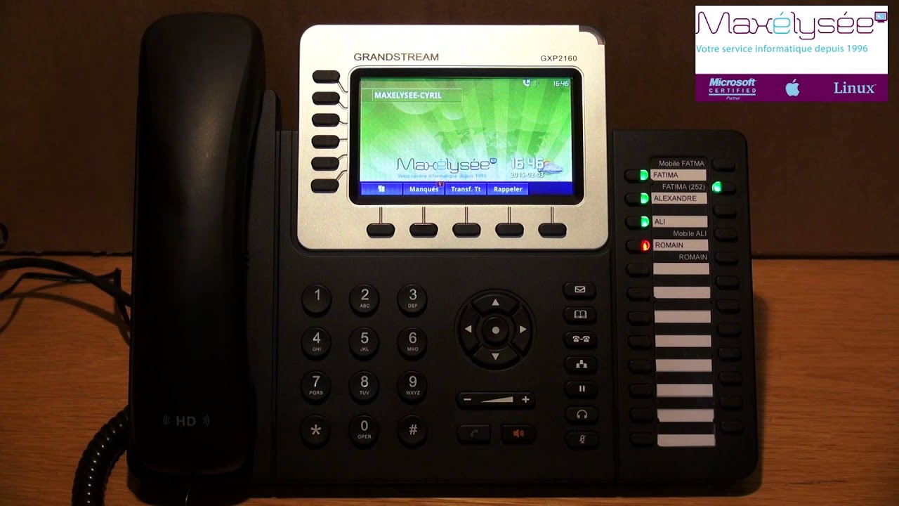 TELEPHONE GRANDSTREAM GXP2160 TUTO 3- Mode Ne Pas Déranger (DND) - YouTube