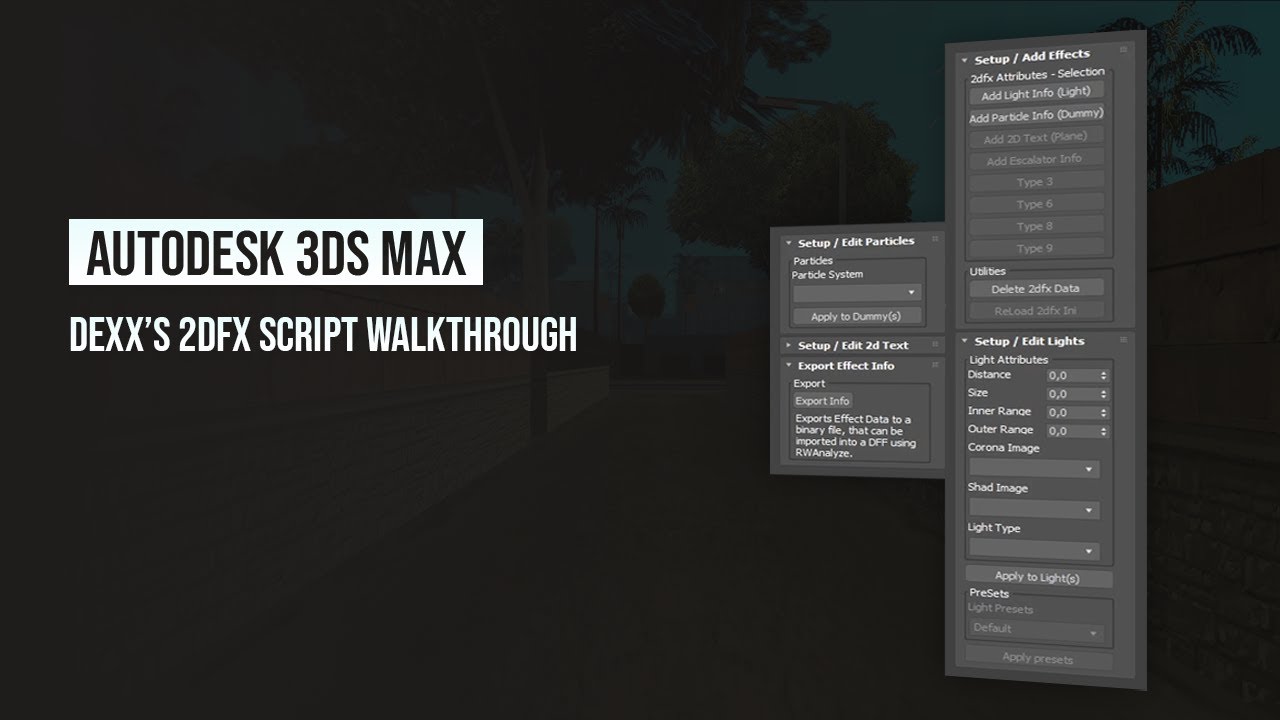 16 Dexxs 2dfx 3ds Max Script Walkthrough Youtube