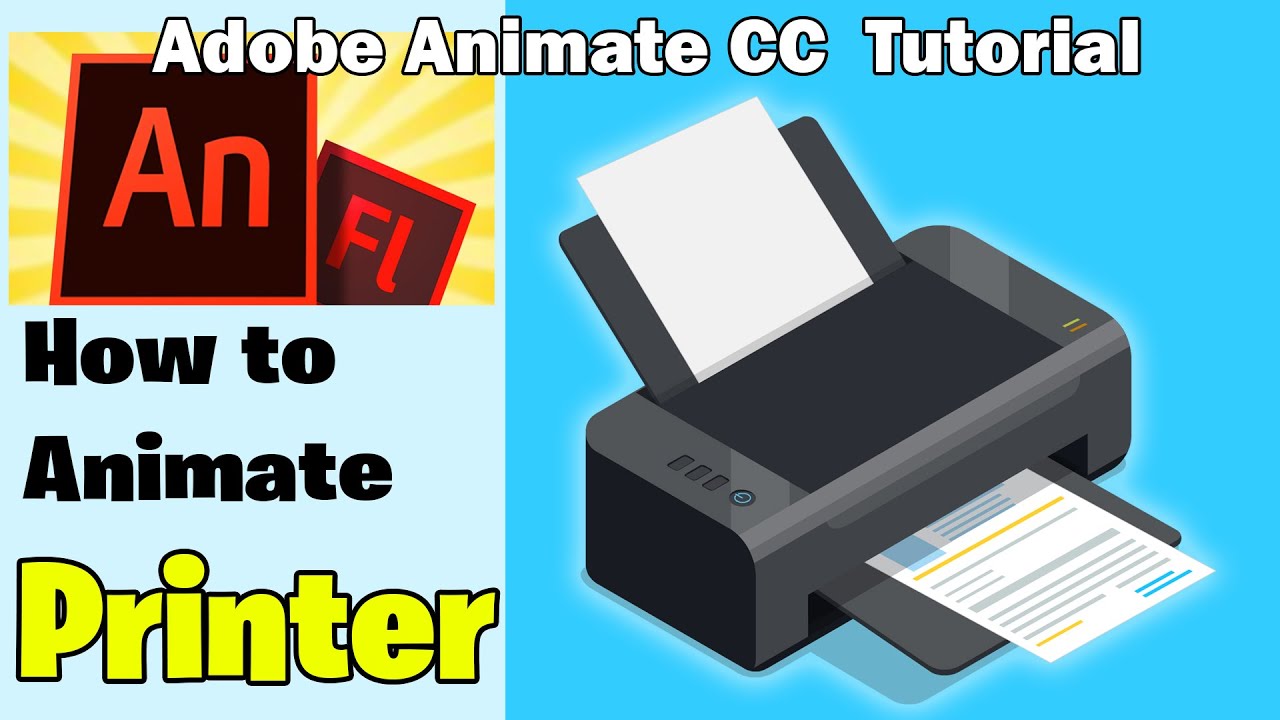 Computer Screen & Printer Animation Tutorial | Adobe Animate CC ...