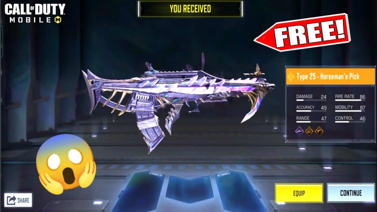 FREE LEGENDARY TYPE 25 HORSEMAN'S PICK CODM | HOW TO GET FREE LEGENDARY ...