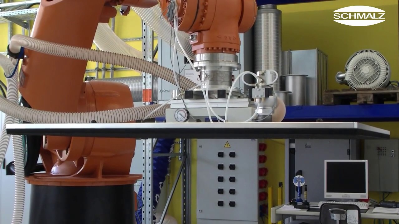 Vacuum Layer Gripper - Layerwise handling of cans | Schmalz - YouTube
