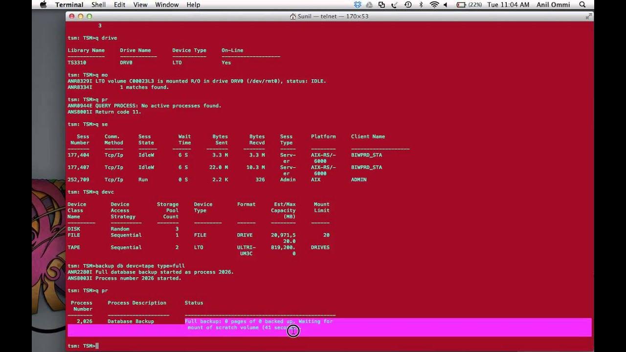 How to take Tivoli Storage Manager (TSM) Database backup - www.tsmtutorials.com - YouTube