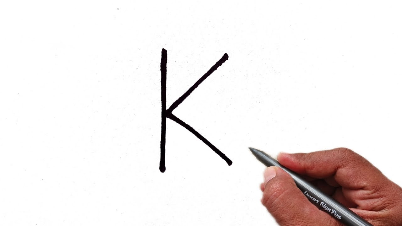How to draw beautiful drawing from letter K | Easy Design For Beginners ...
