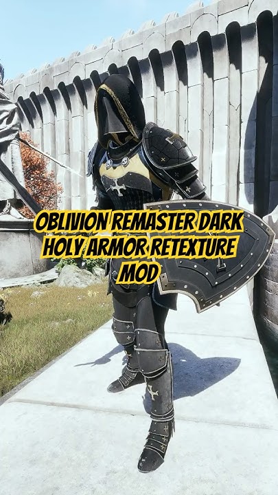 Oblivion Remaster Dark Holy Armor Retexture Mod - YouTube
