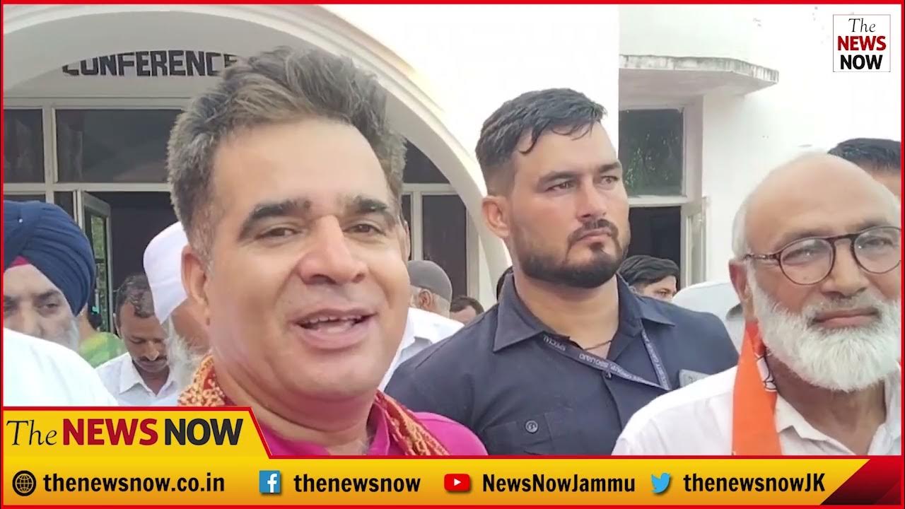 BJP State President, Ravinder Raina reached Nowshera, received warm welcome - YouTube