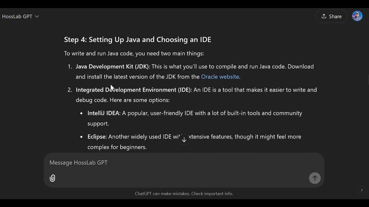 Java Syntax Mastery Write your first Java program With HossLab GPT - YouTube