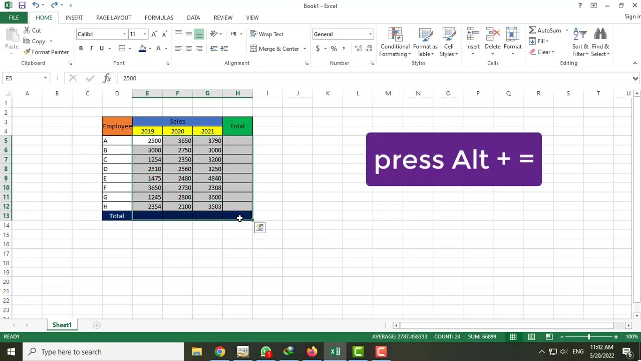 How To Quick Total In Excel Quick Total Shortcut In Excel Best How To Quick Total In Excel Quick Total Shortcut In Excel Best