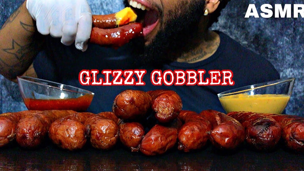 GLIZZY GOBBLER STRIKES AGAIN EATING 12 WHOLE CHEESY SAUSAGES MUKBANG😳😱🤯 ...