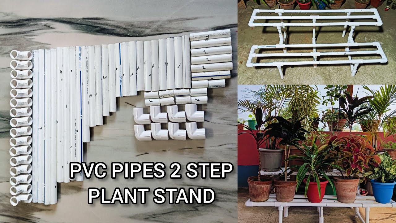 2 Step PVC Pipe Pot Stand #pvc #plantstand #gardendecor #garden # ...