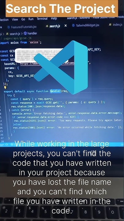 Search The Project - Vs Code Tips #1 #vscode #vscodetips #coding - YouTube