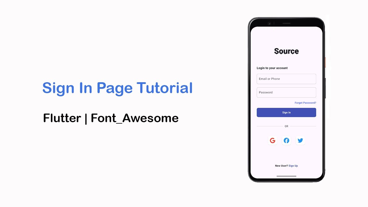 Build a Sign In Page UI | Flutter Design - YouTube