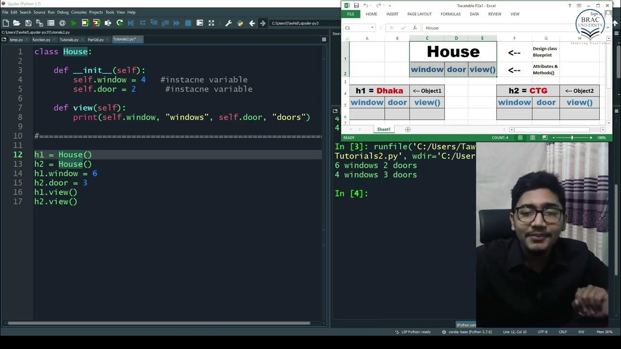 L6 | Python OOP | Instance Variable | Instance Method | Example-2 | Bangla - YouTube