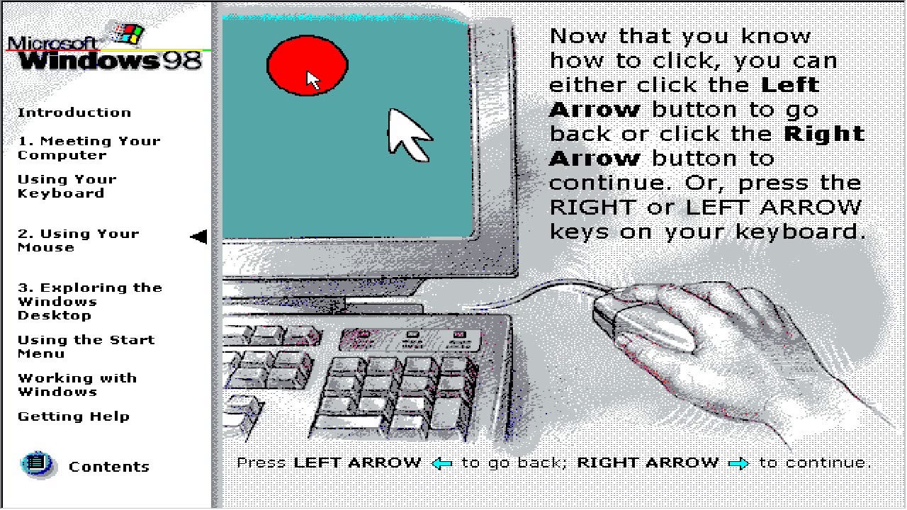 Windows 98 2. Using your mouse ver.2 - YouTube