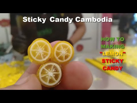 #69 Sticky Candy - How to Making "LEMON" Sticky Candy - Sticky Candy ...