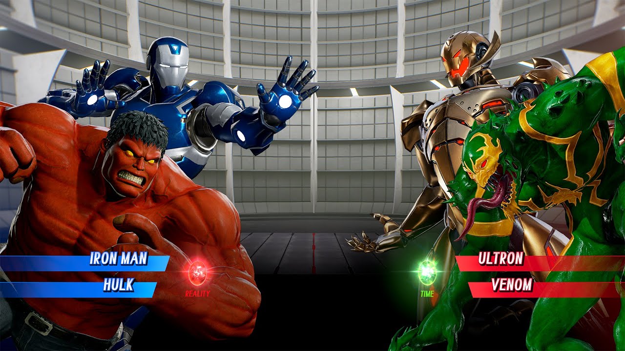 Iron Man & Red Hulk VS Green Venom & Ultron - Marvel vs Capcom Infinite ...