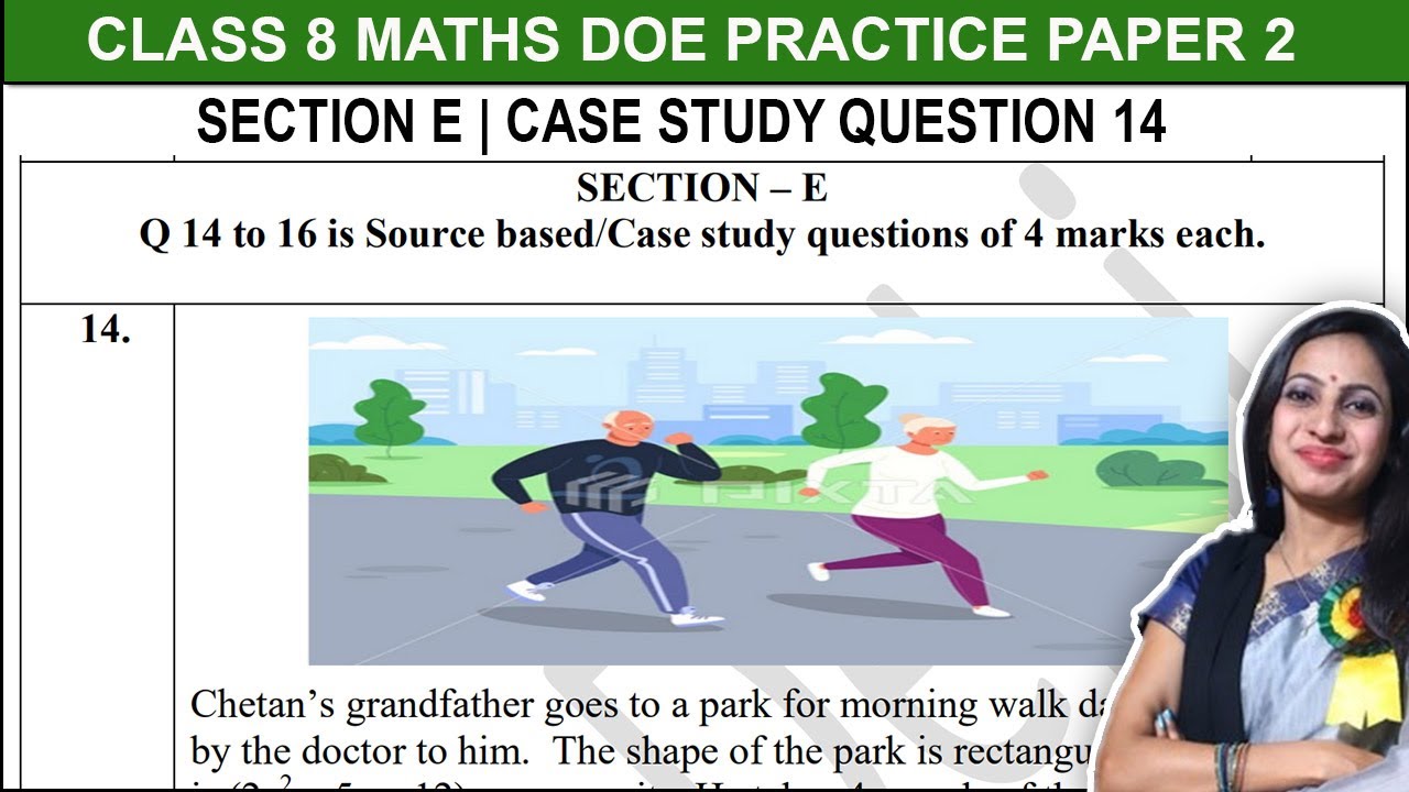 Class 8 Maths DOE Practice Paper 2 Solution | Section E Case Study ...