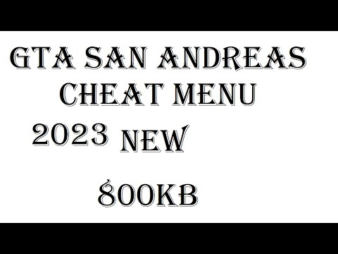 GTA San Andreas cheat menu - YouTube