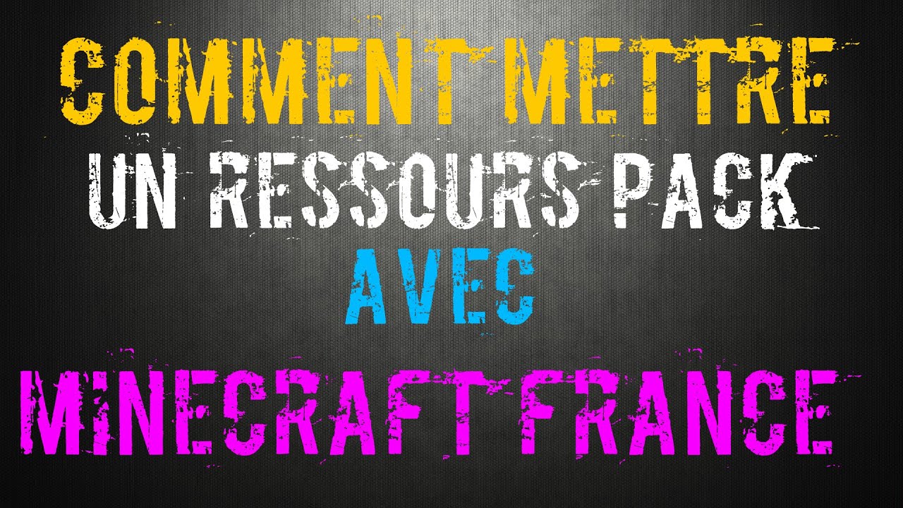 (Tuto) Comment Mettre Un Ressours Pack Minecraft - YouTube