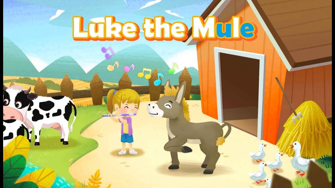 Story Time (Luke The Mule) Fun with Phonics "u_e" Sound (long u) - YouTube