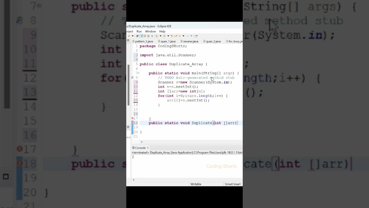 Core Java Duplicate Array how To Find Duplicate Element In Array lecture 24 codingshorts Core Java Duplicate Array how To Find Duplicate Element In Array lecture 24 codingshorts
