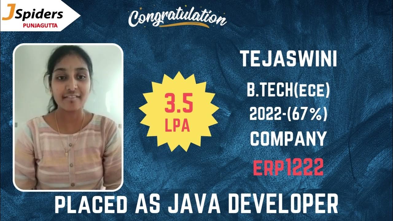 JSpiders Hyderabad Punjagutta | Student Testimonial | Java Developer ...