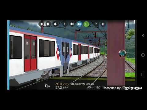 [HMMSIM 2 CPTM] O TREM SÉRIE 2100 TUE 2123/2125 CPTM PARTINDO RIO GRANDE DA SERRA LINHA 10 ...