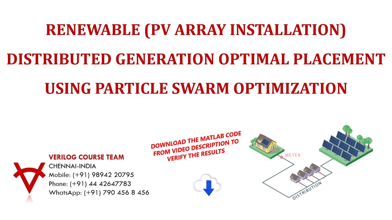 RENEWABLE (PV ARRAY INSTALLATION) DISTRIBUTED GENERATION OPTIMAL ...