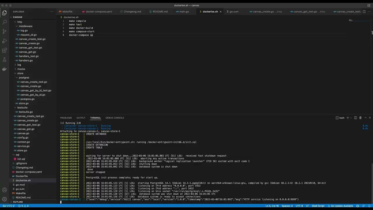 ASCII Canvas - Golang - YouTube